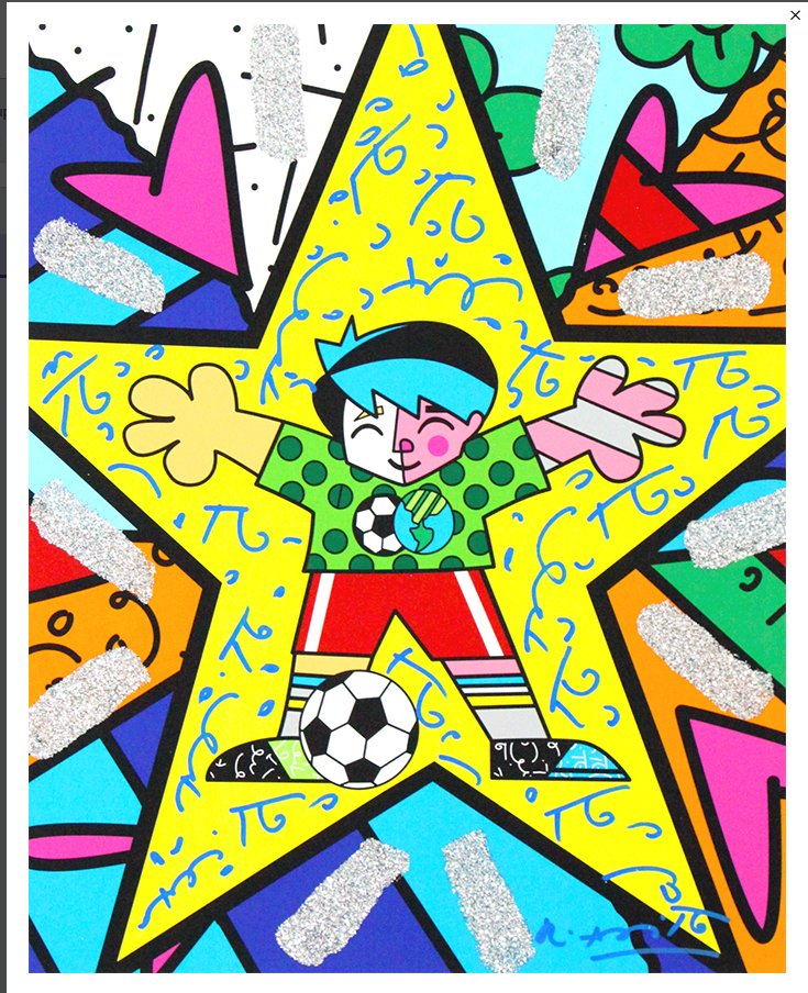 "Super Star" Original artwork by Romero Britto - World Childhood ...